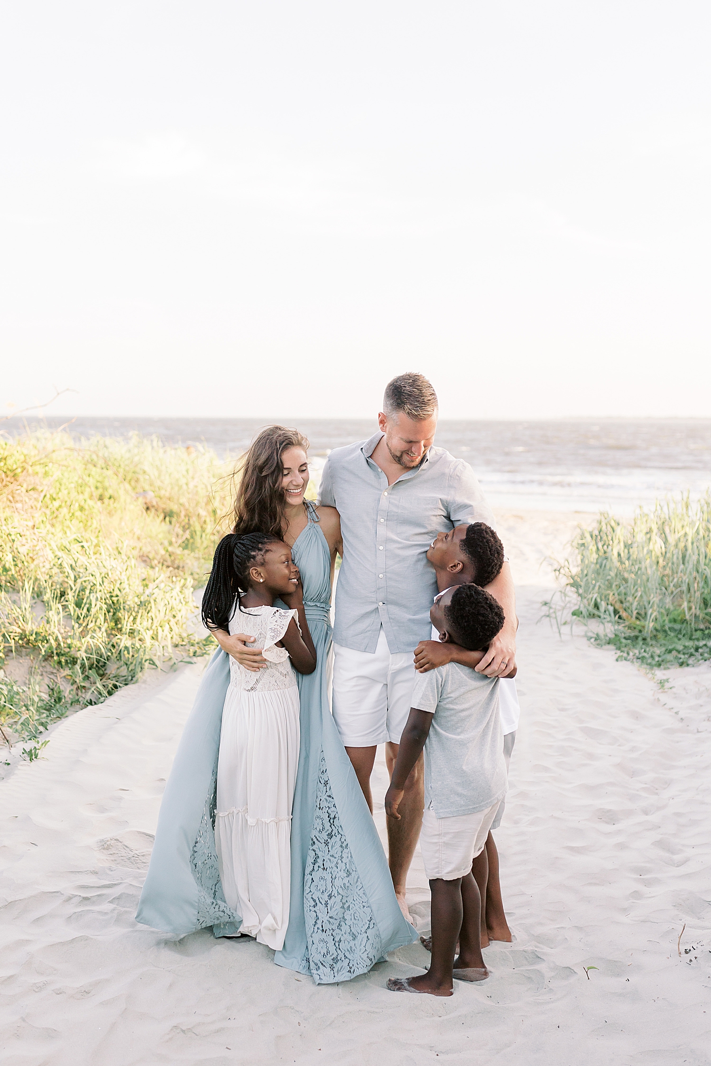 Playful Beach Family Session at Sunset
