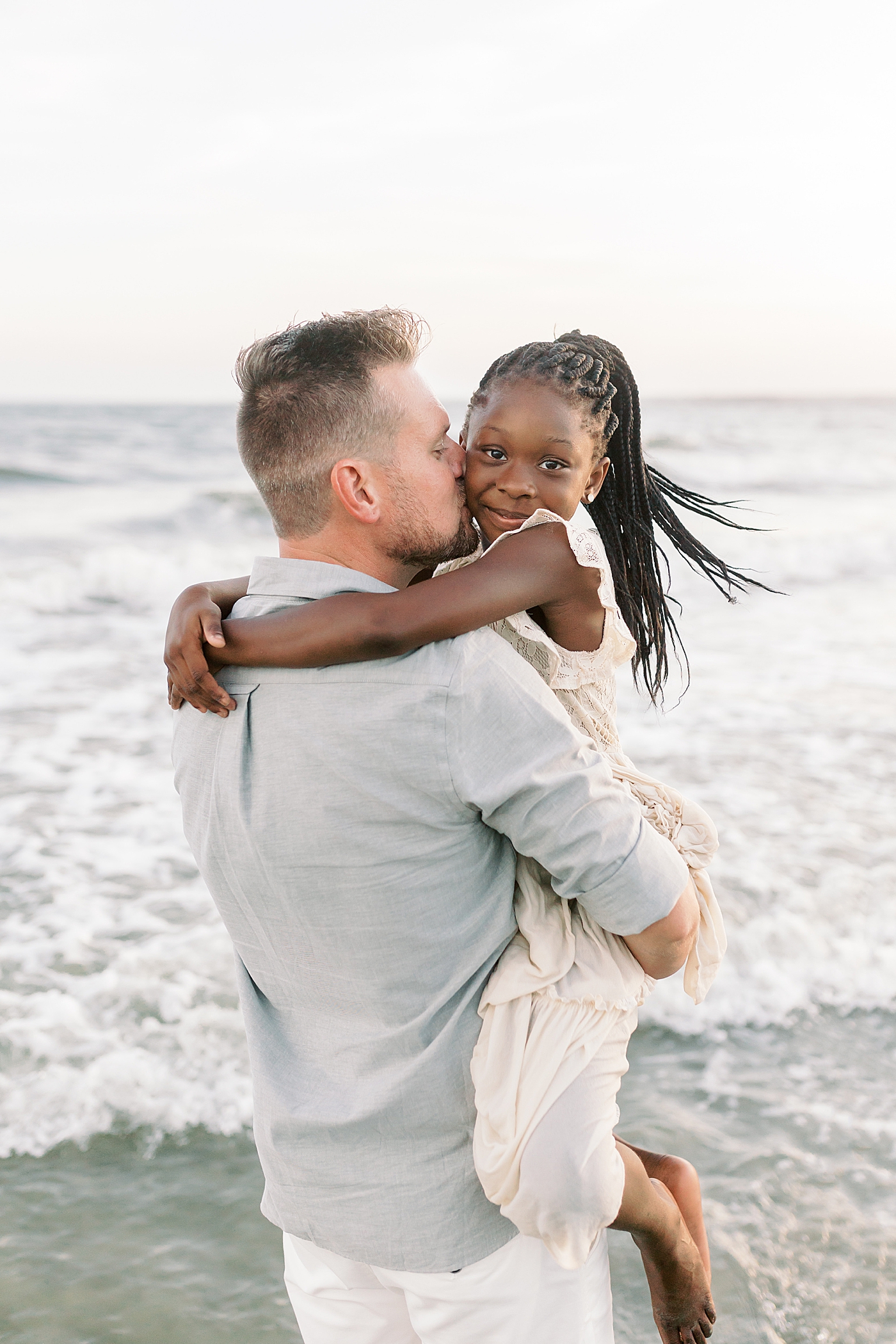 Playful Beach Family Session at Sunset